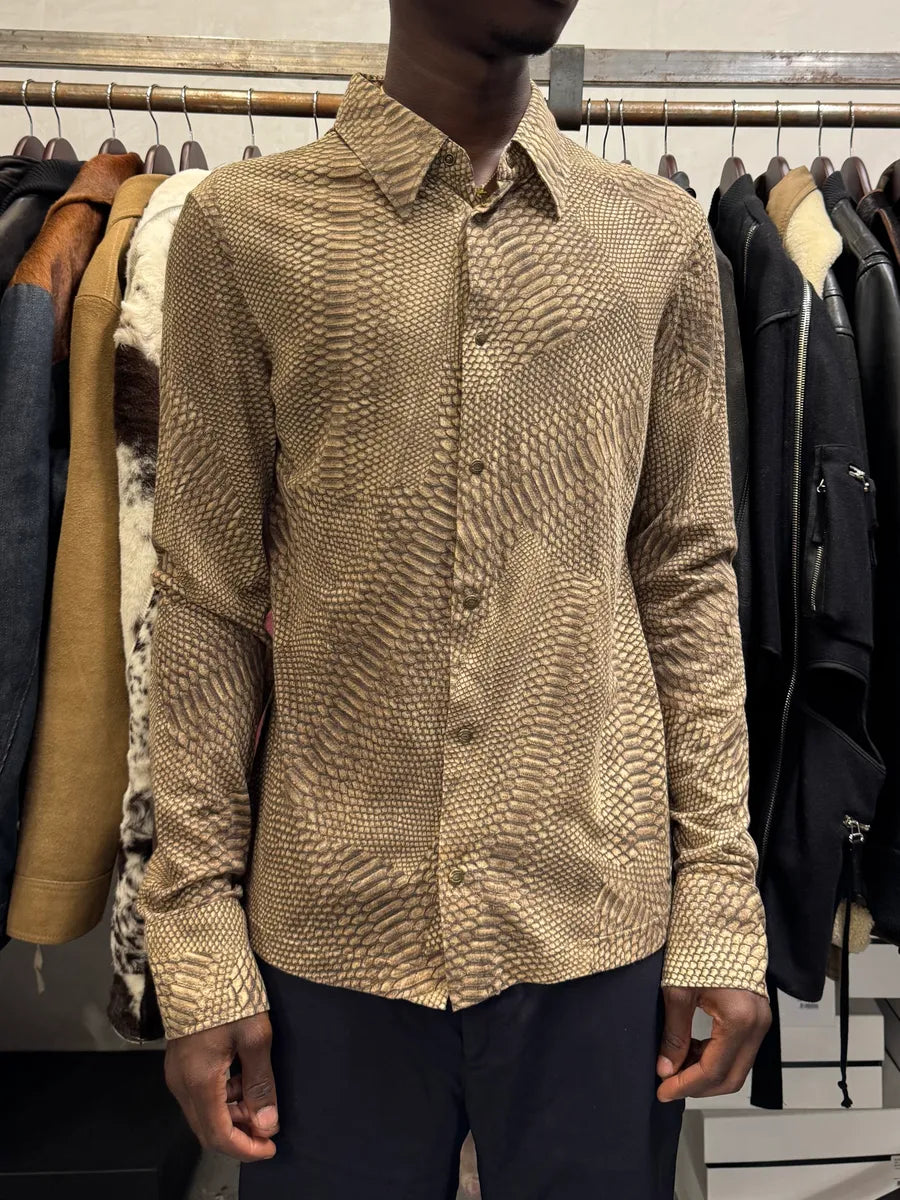 2000s Cavalli Python Skin Effect Shirt – Dolce Vita Hub