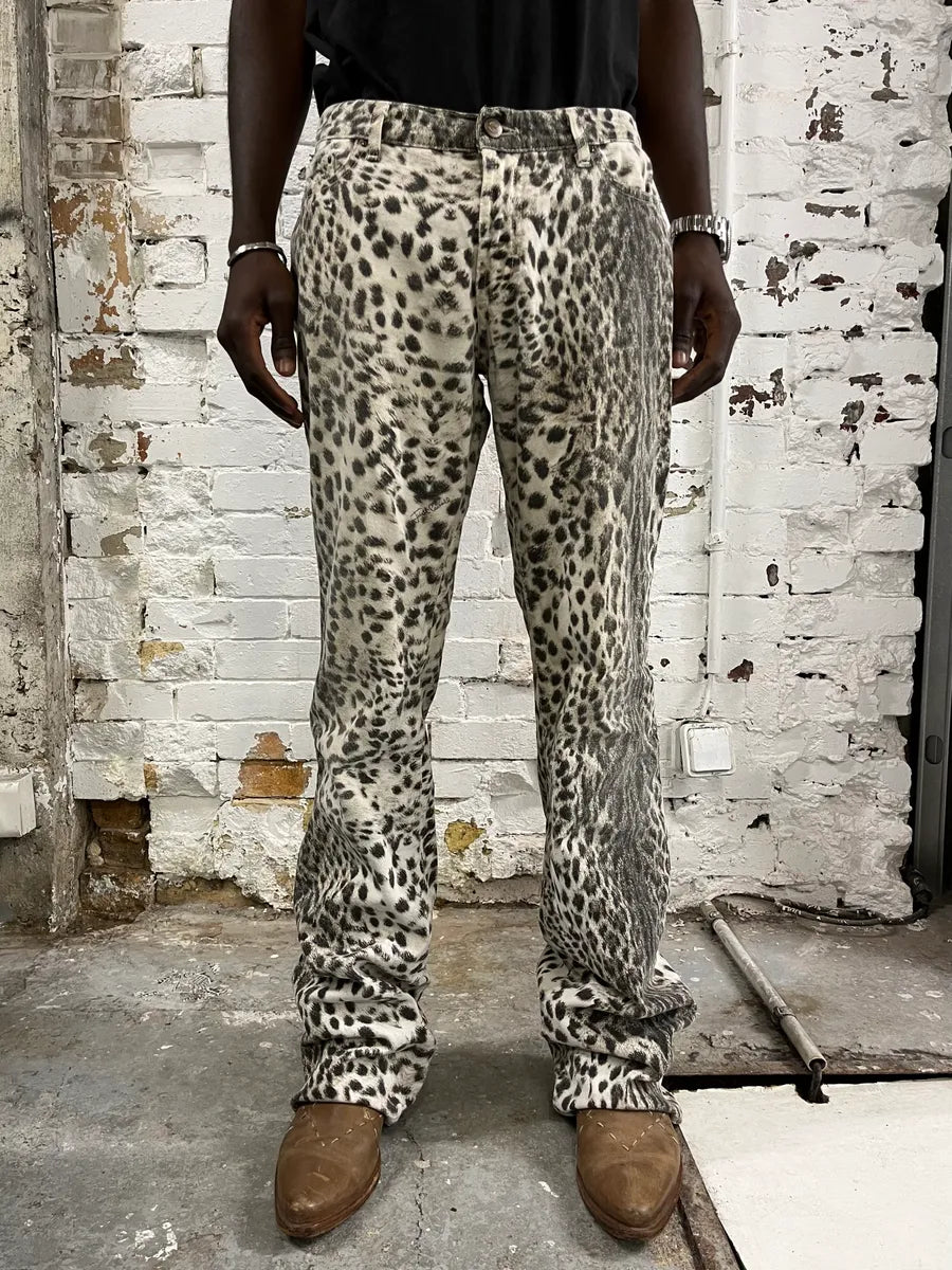 2000s Cavalli Leopard Black & White Pants – Dolce Vita Hub