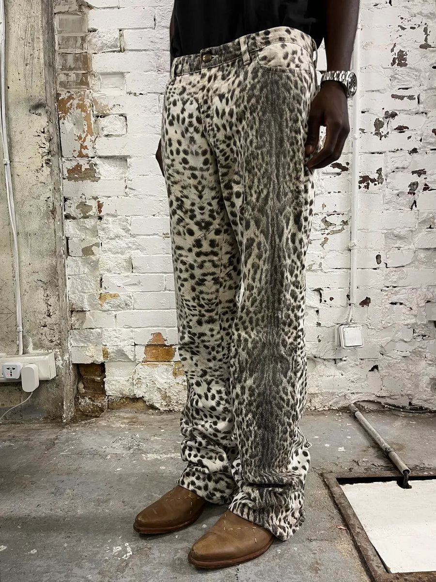 2000s Cavalli Leopard Black & White Pants – Dolce Vita Hub