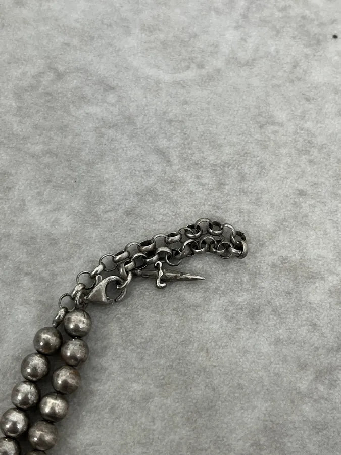 2000s Cesare Paciotti Dagger Pearls Silver Necklace – Dolce Vita Hub