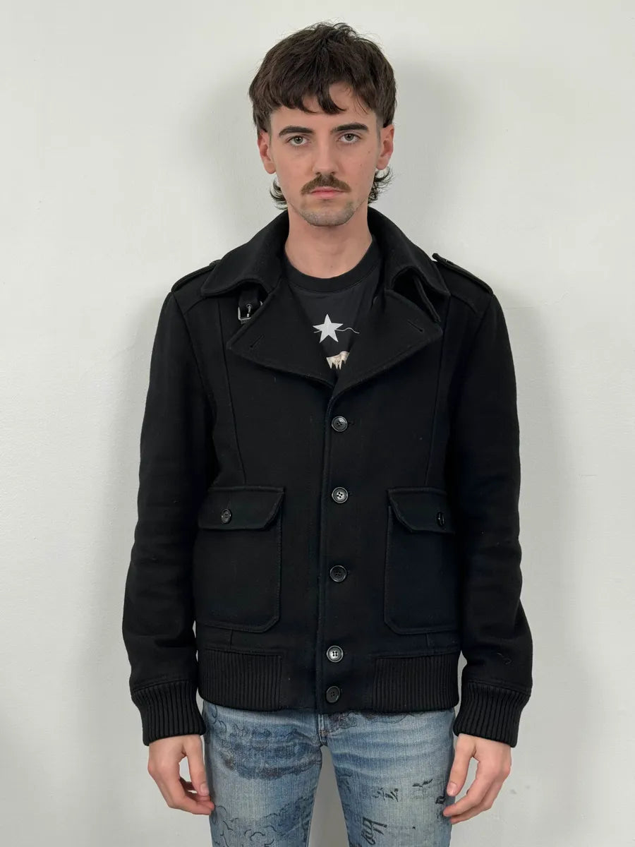 2000s Dolce & Gabbana Black Caban Wool Jacket – Dolce Vita Hub