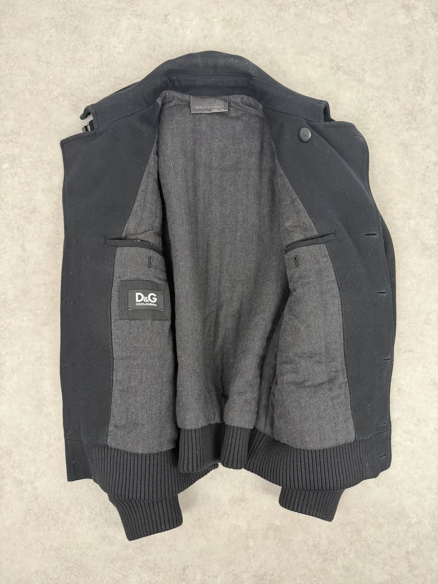 2000s Dolce & Gabbana Black Caban Wool Jacket – Dolce Vita Hub
