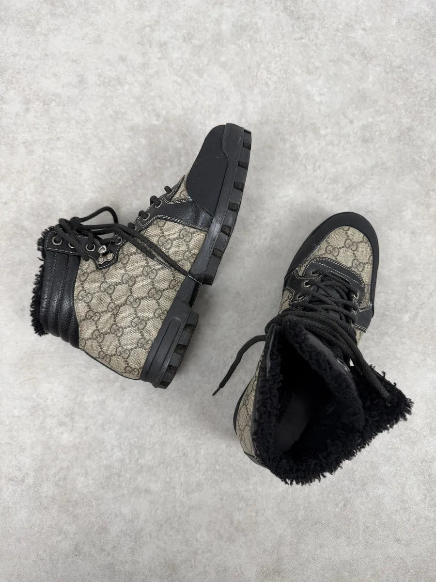 2000s Gucci Nebraska G Propaganda High Fur Boots – Dolce Vita Hub