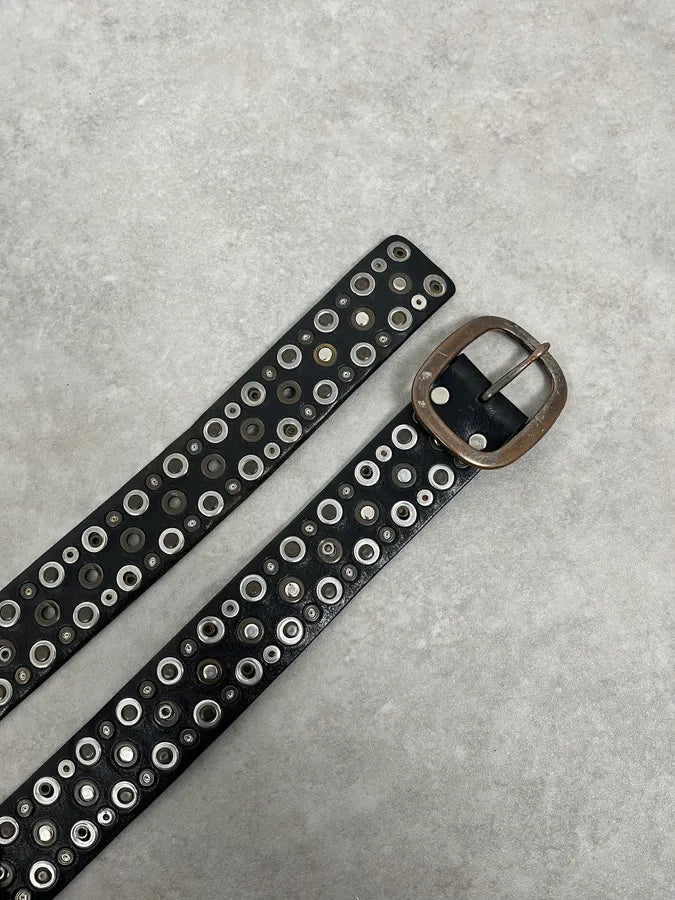 2000s Marithé + François Girbaud Studded Black Leather Belt – Dolce ...