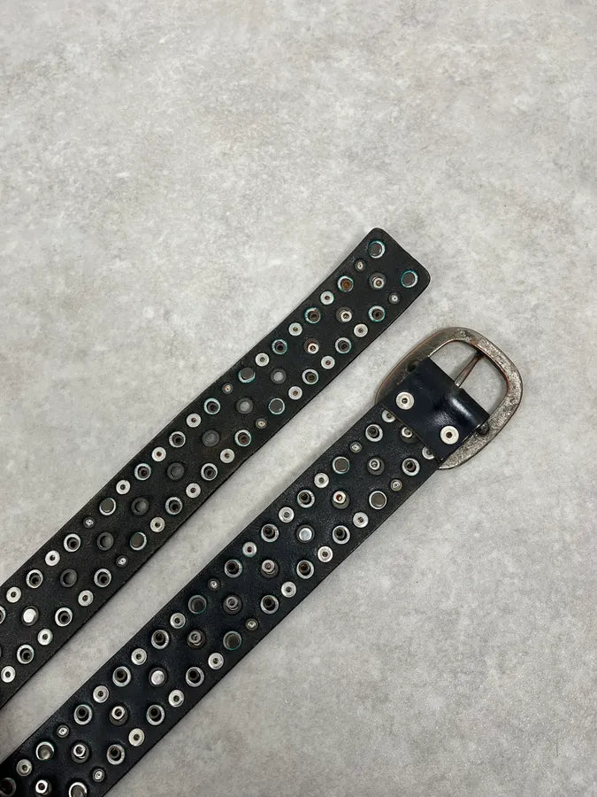 2000s Marithé + François Girbaud Studded Black Leather Belt – Dolce ...
