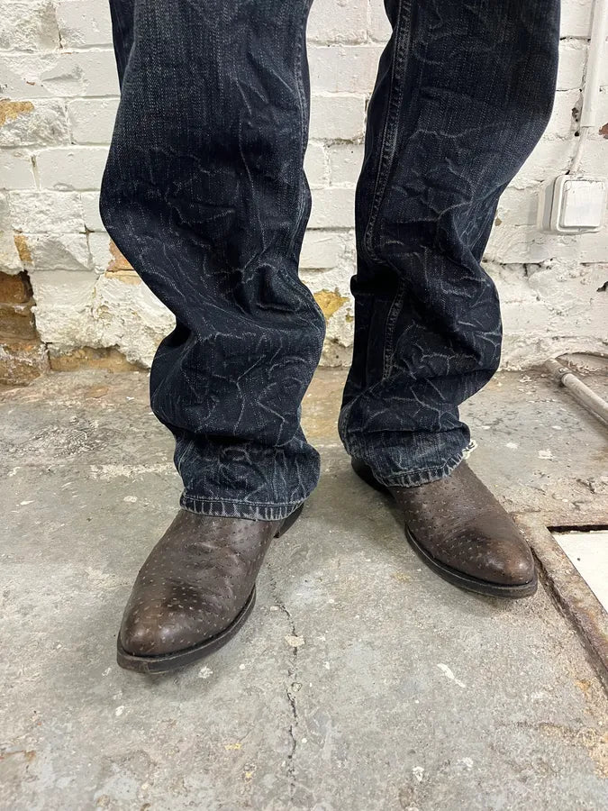 2000s Premiata Perforated Brown Leather Boots – Dolce Vita Hub