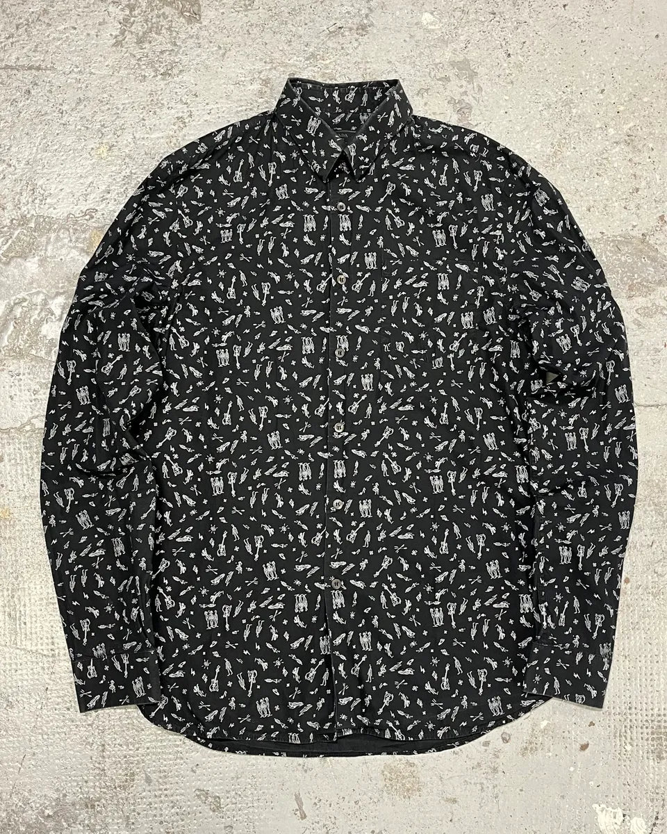 2010s Prada Black Mafia Relaxed Shirt – Dolce Vita Hub
