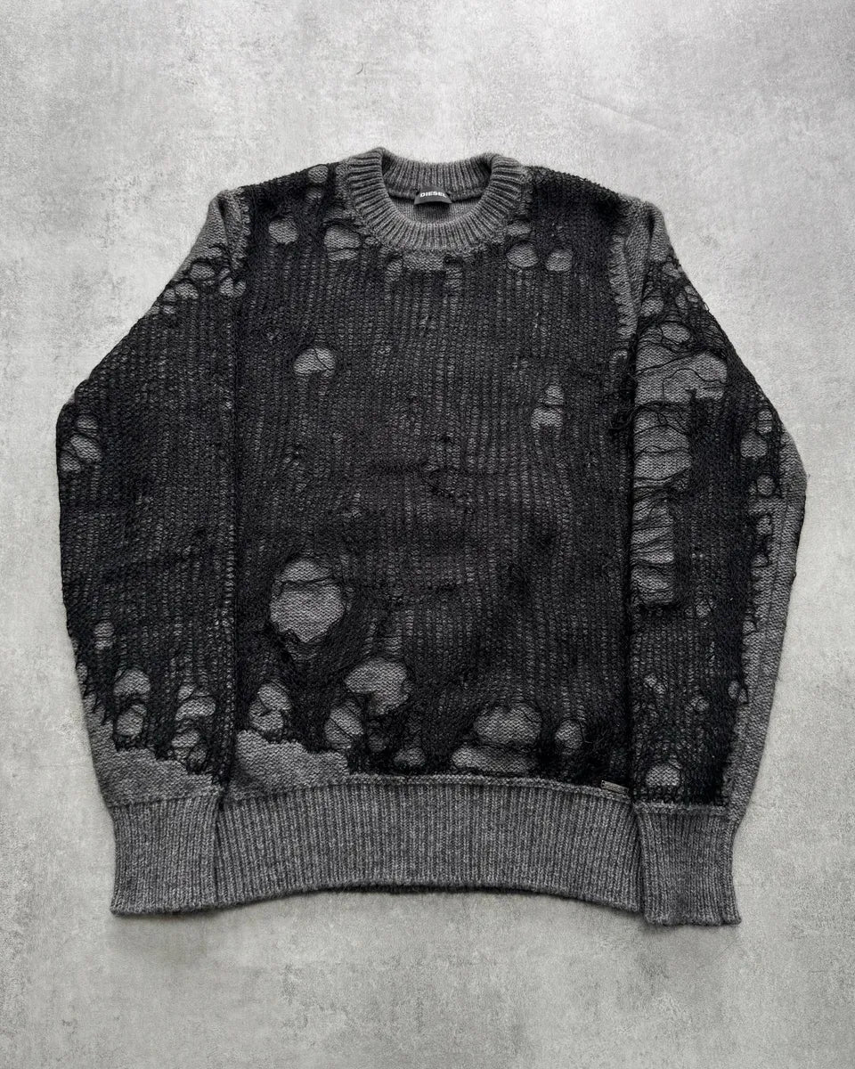 Diesel Destroyed Spiderweb Sweater – Dolce Vita Hub
