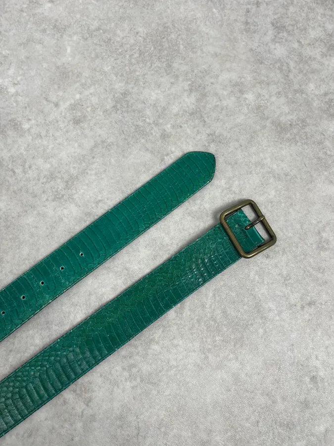 Dries Van Noten Green Python Leather Belt – Dolce Vita Hub