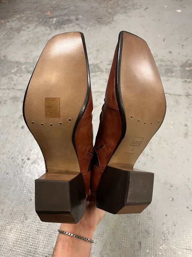 Marithé + François Girbaud Indiana Brown Ankle Leather Boots – Dolce ...