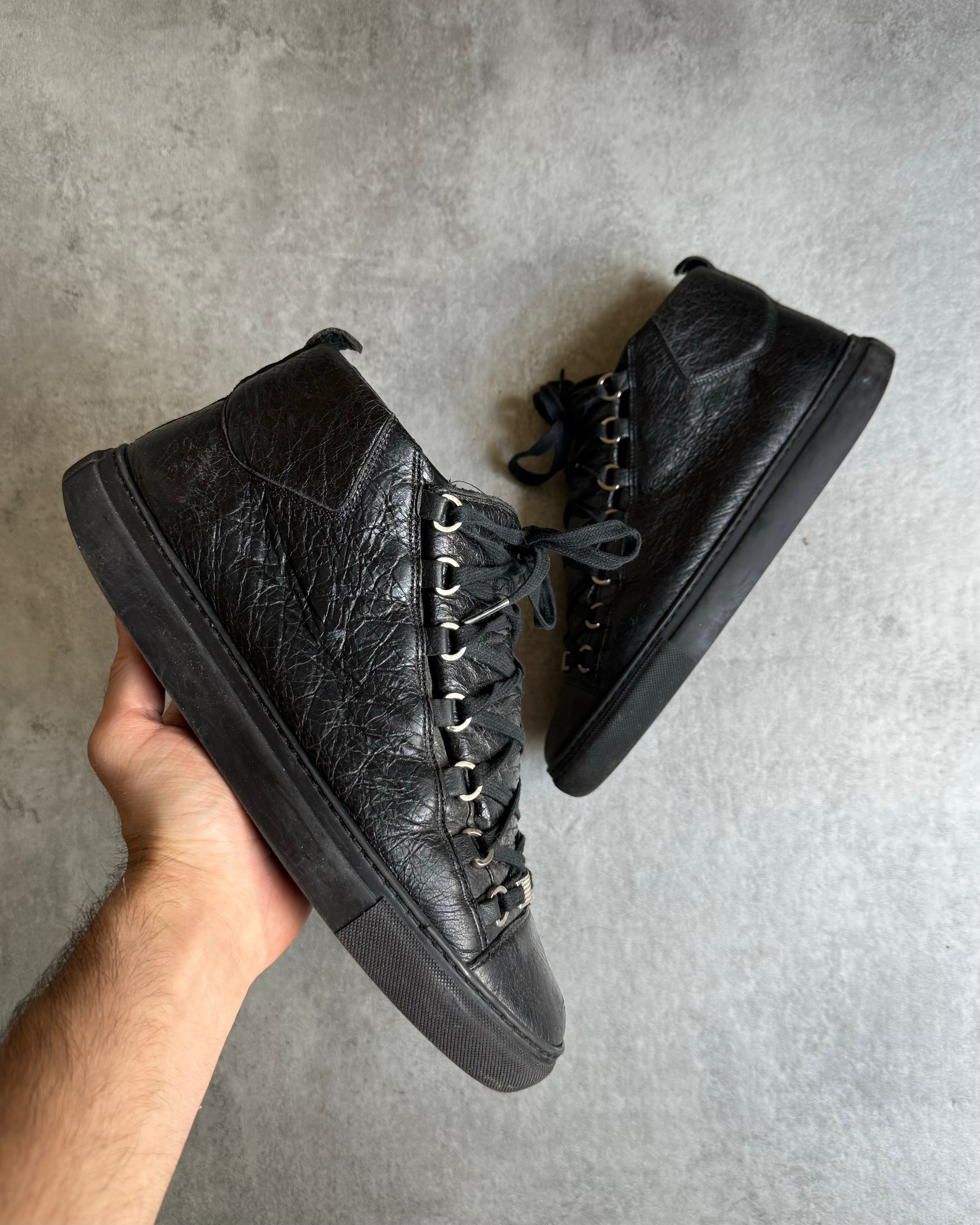 Balenciaga Arena High Black Leather Shoes – Dolce Vita Hub