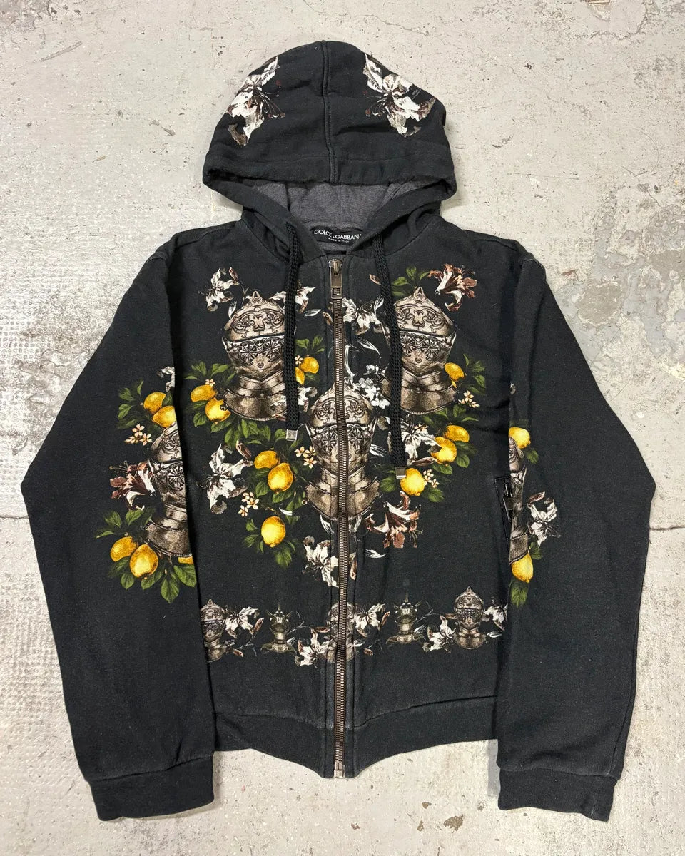 2010s Dolce & Gabbana Contemporary Soldier Lemon World Black Sweatshir ...
