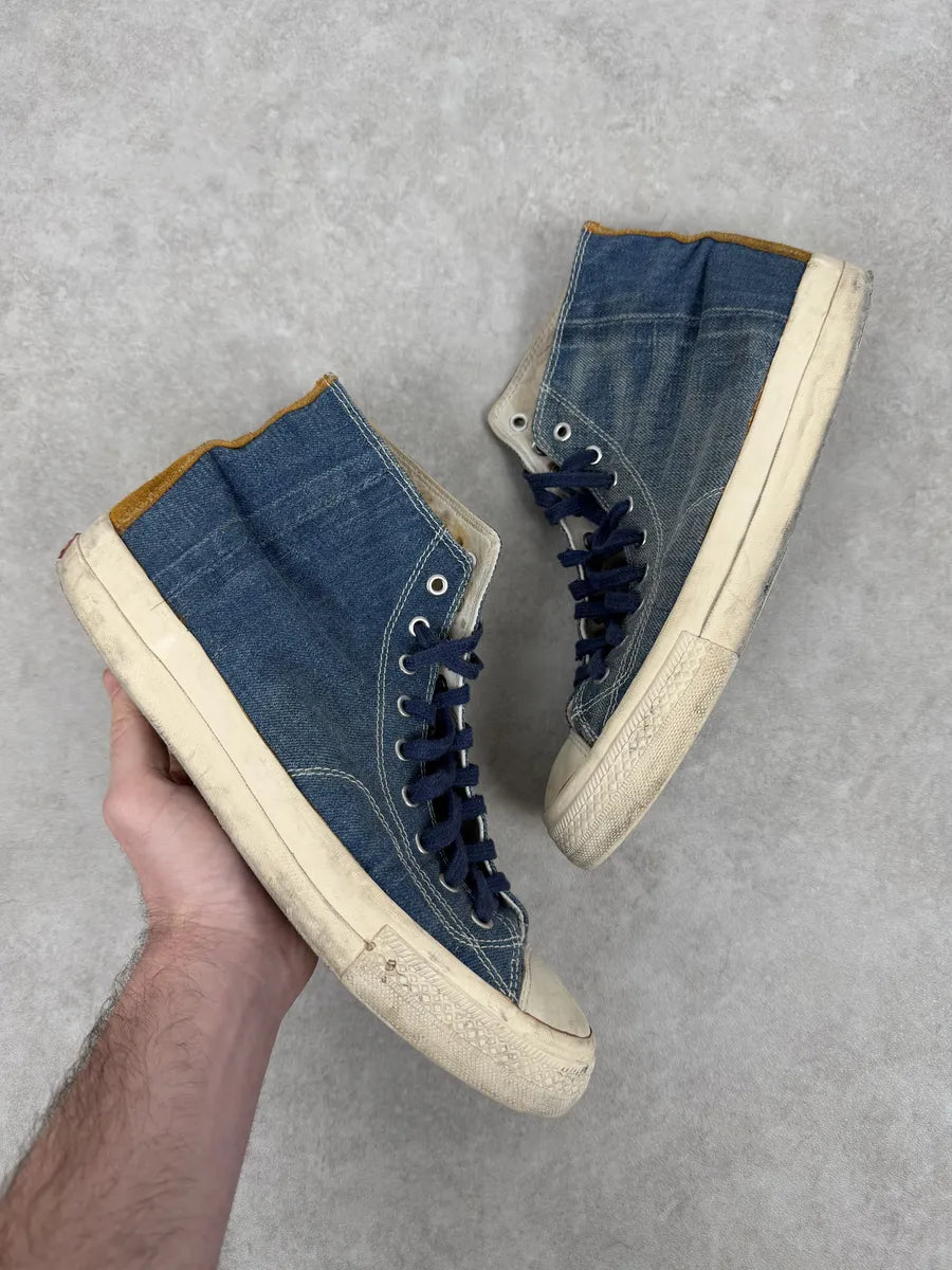 Visvim Skagway High Blue Japanese Denim Sneakers – Dolce Vita Hub